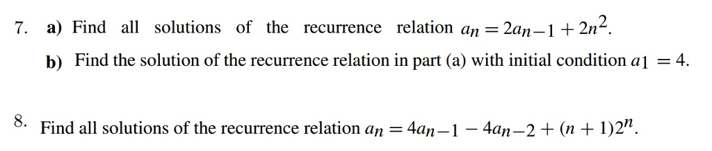 Solved Find all solutions of the recurrence relation a_n = | Chegg.com