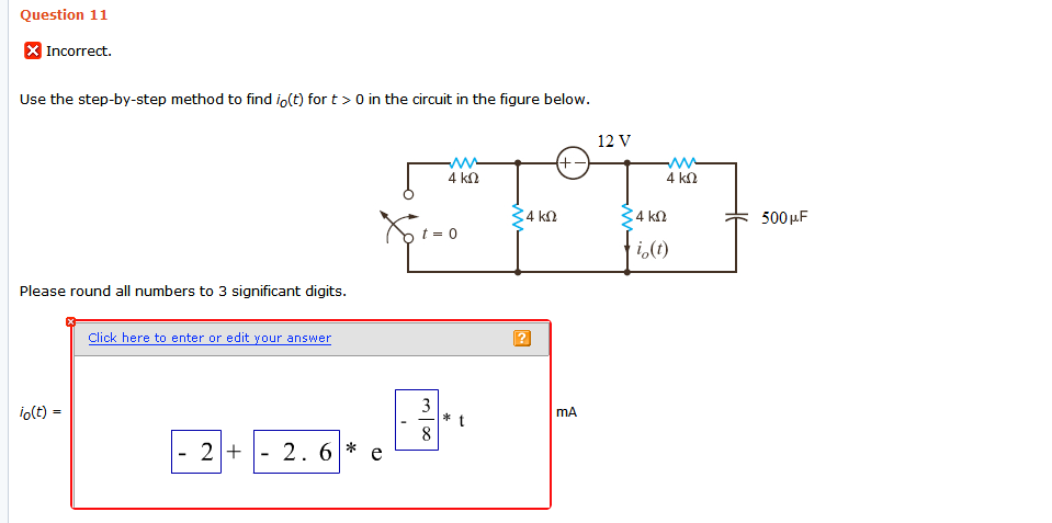 Solved Use the step-by-step method to find i0(t) for t > 0 | Chegg.com