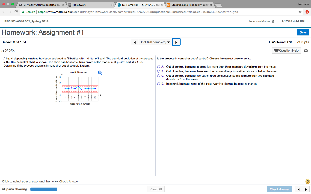 Statistics And Probability Archive | February 17, 2018 | Chegg.com
