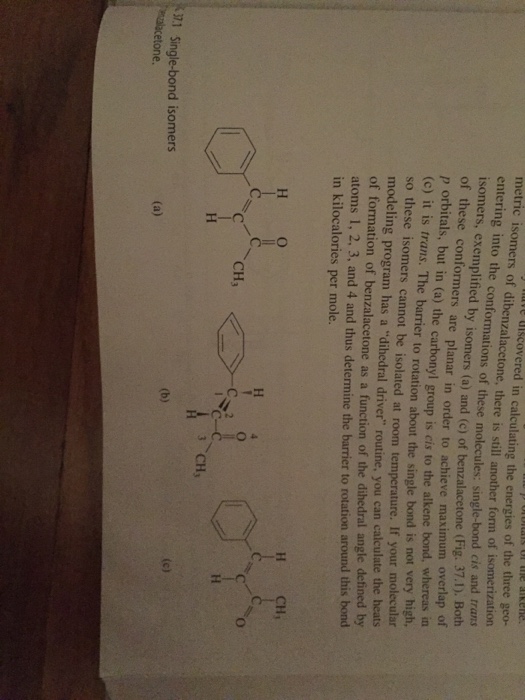 Solved metric isomers of dibenzalacetone, there is still | Chegg.com