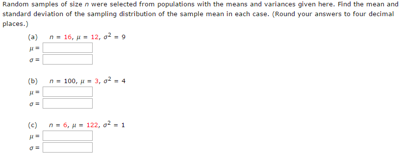 Solved Random samples of size n were selected from | Chegg.com