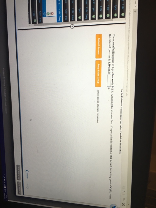 Solved The normal boiling point of liquid hexane is 342 K. | Chegg.com