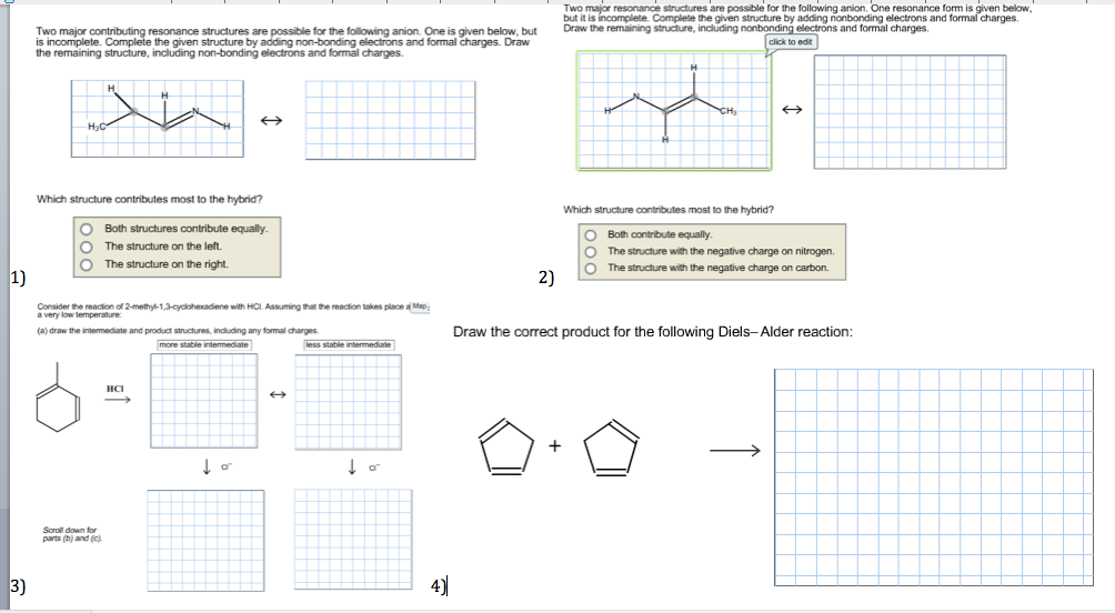 Solved Two major contributing resonance structures are | Chegg.com