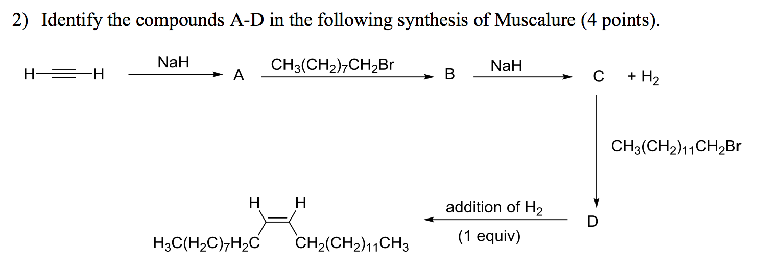 Solved Identify the compounds A-D in the following synthesis | Chegg.com