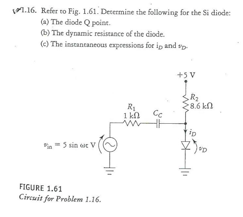 Solved Determine the following for the Si diode: the diode | Chegg.com