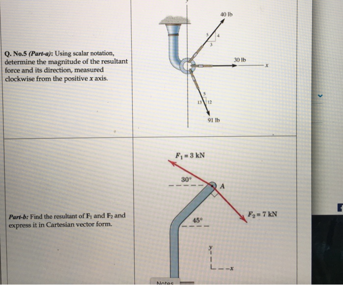 Solved Using Scalar Notation Determine The Magnitude Of The