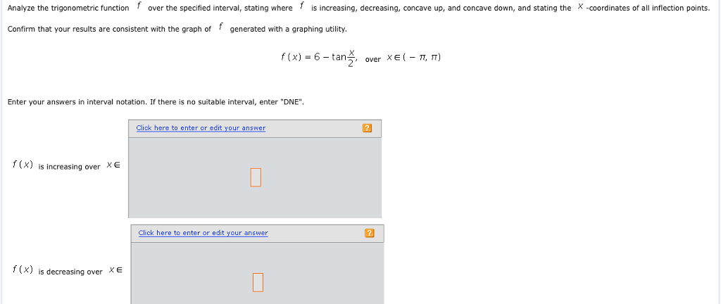 Solved Analyze the trigonometric function over the specified | Chegg.com