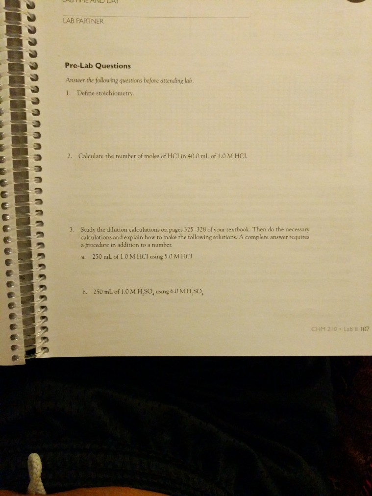 Solved LAB PARTNER Pre-Lab Questions SAnswer the following | Chegg.com