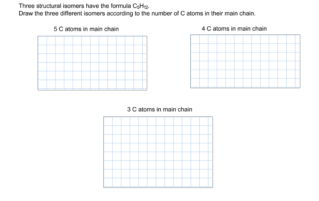 Solved Three structural isomers have the formula C5H12 Draw | Chegg.com