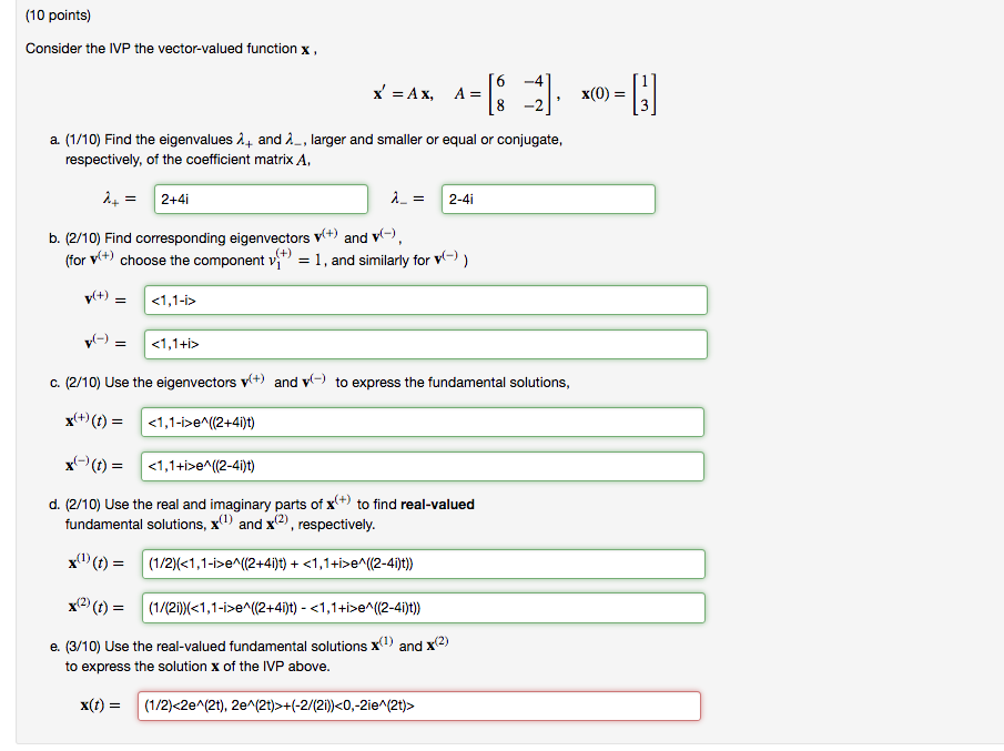 Solved Consider the IVP the vector-valued function x, x' = | Chegg.com