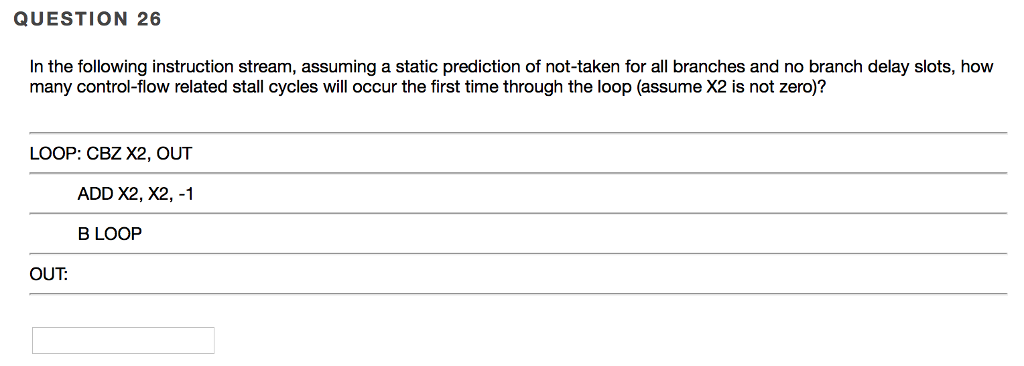 Solved QUESTION 26 In the following instruction stream, | Chegg.com