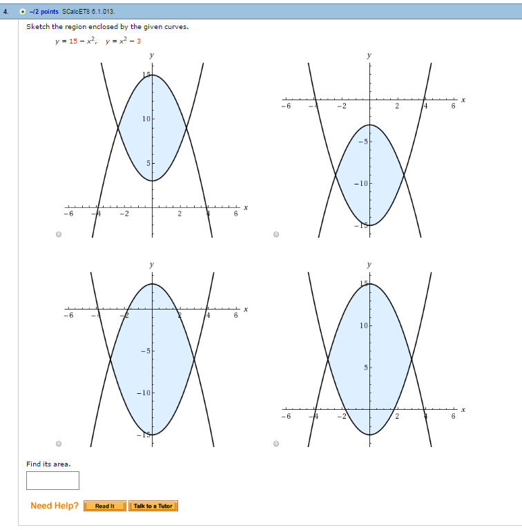 Solved Sketch the region enclosed by the given curves. y = | Chegg.com