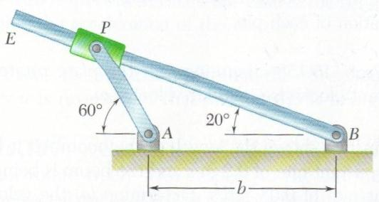 Solved Two rotating rods are connected by slider block P. | Chegg.com