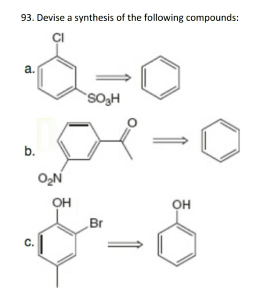 Solved 93. Devise a synthesis of the following compounds: Cl | Chegg.com