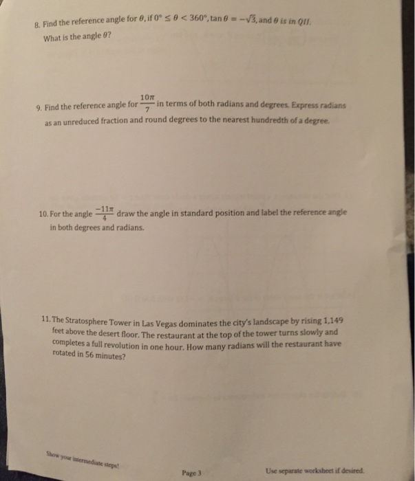 Solved Find the reference angle for theta, if 0 degree | Chegg.com