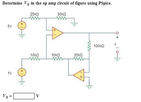Solved Determine V0 in the op amp circuit of figure using | Chegg.com