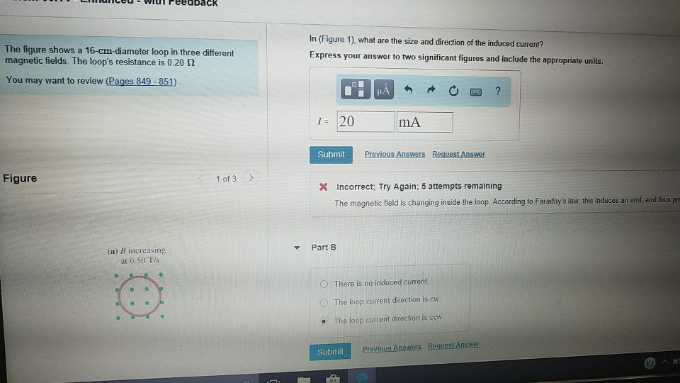 Solved The figure shows a 16-cm diameter loop in three | Chegg.com