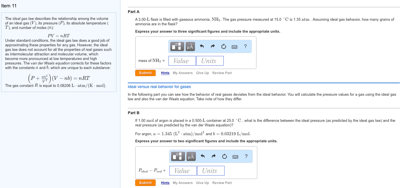 Different R Values Ideal Gas Law : Top Of Page Periodic Table Andover S ...