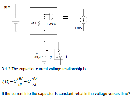 Solved The capacitor current voltage relationship is. | Chegg.com