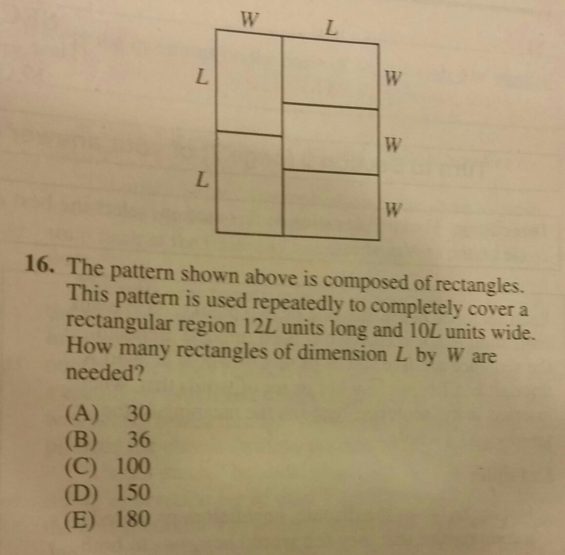 Solved The pattern shown above is composed of rectangles. | Chegg.com