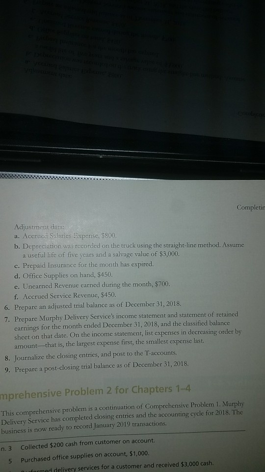 Solved COMPREHENSIVE PROBLEMS s Comprehensive Problem 1 for | Chegg.com