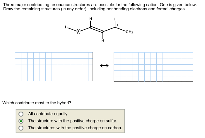 Solved Three major contributing resonance structures are | Chegg.com