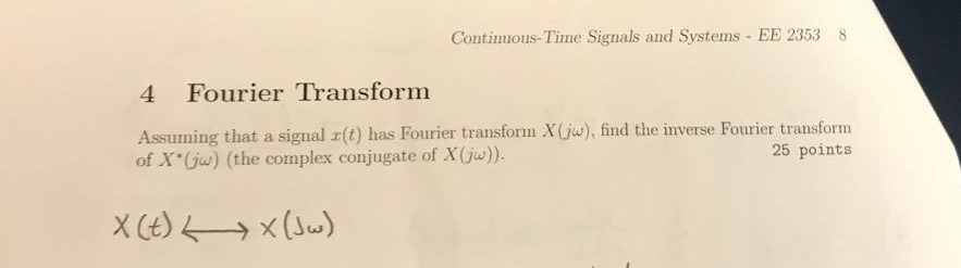 Solved Continuous-Time Signals and Systems EE 2353 8 4 | Chegg.com