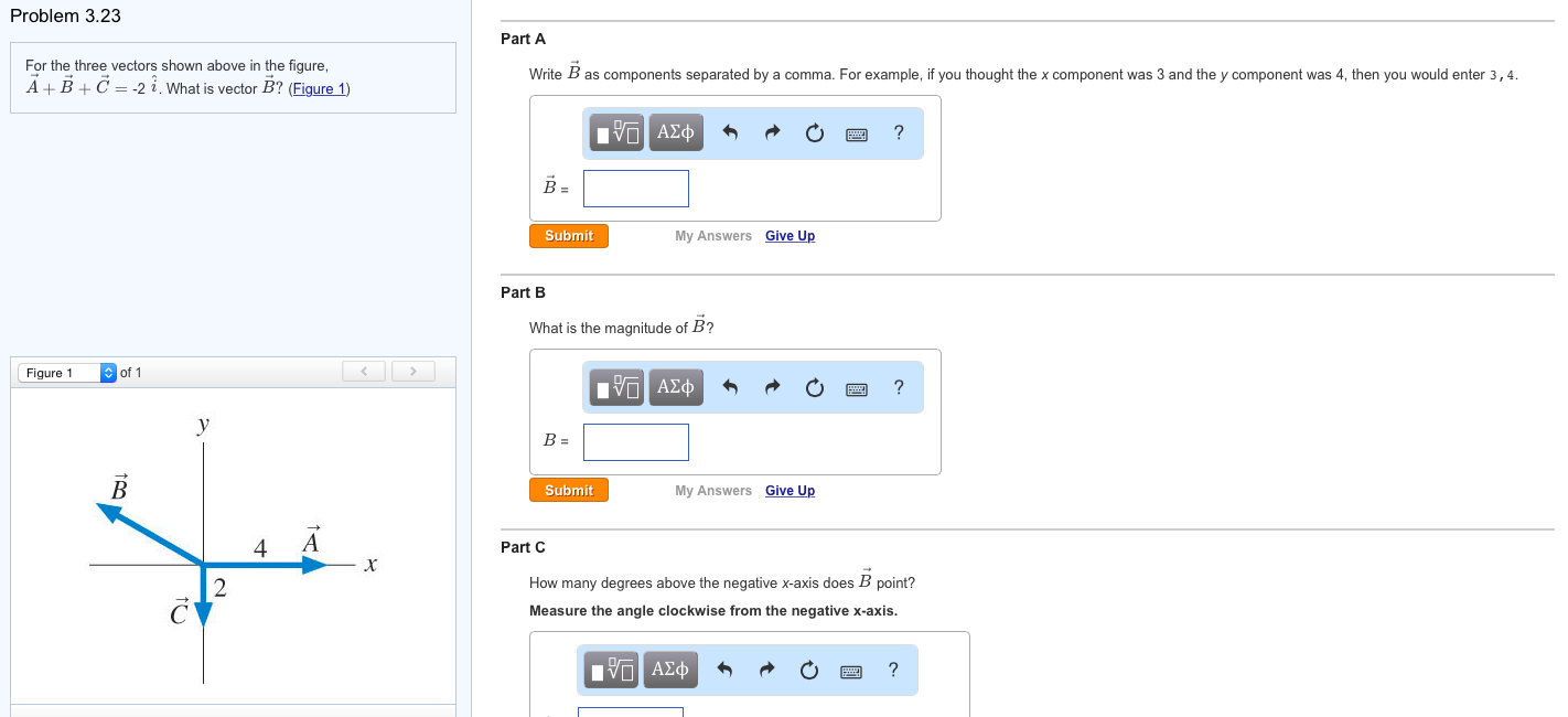 Solved Problem 3.23 For the three vectors shown above in the | Chegg.com