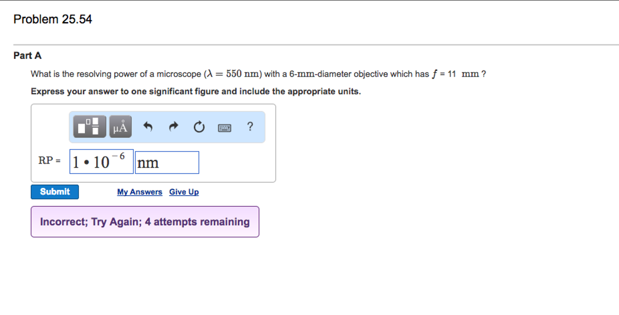 Solved What is the resolving power of a microscope (lambda = | Chegg.com