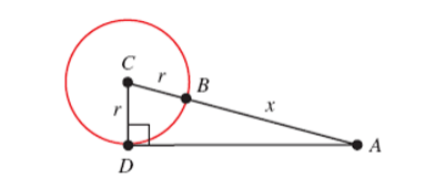 Solved The circle in the figure below has a radius of r and | Chegg.com