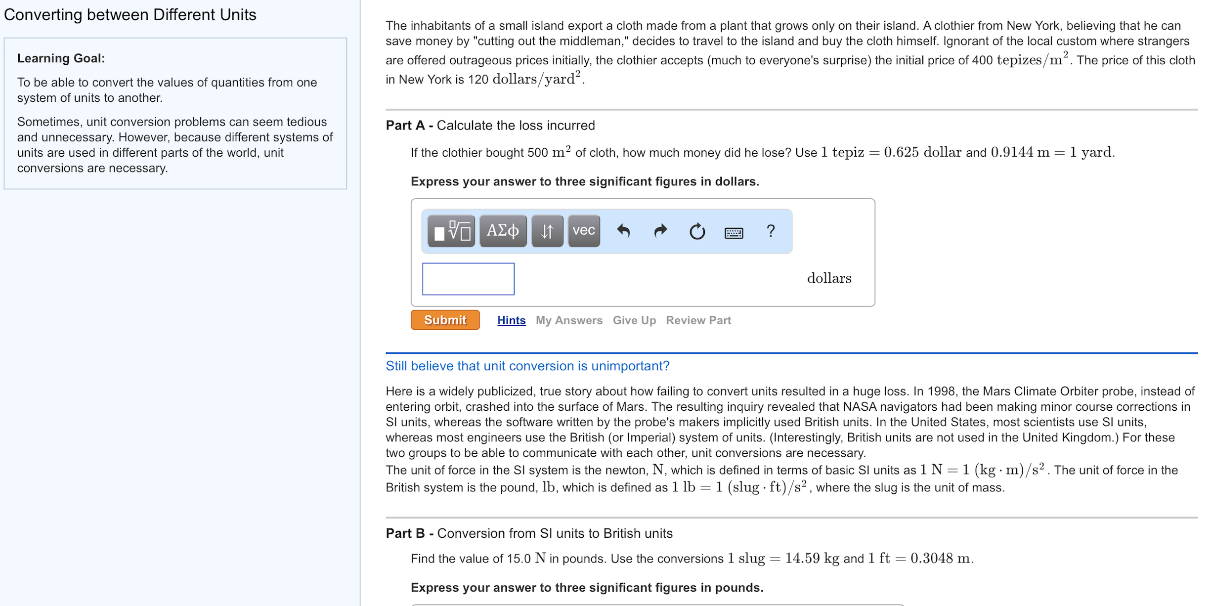 Solved Converting between Different Units Learning Goal: To | Chegg.com Solved Converting between Different Units Learning Goal: To | Chegg.com