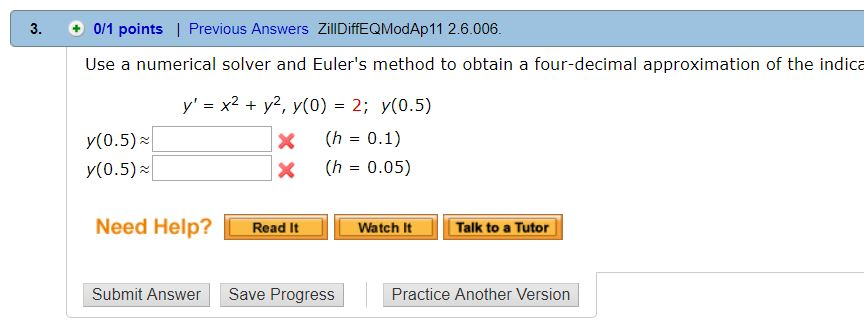 Solved 3. 0/1 points | Previous Answers ZillDiffEQModAp11 | Chegg.com