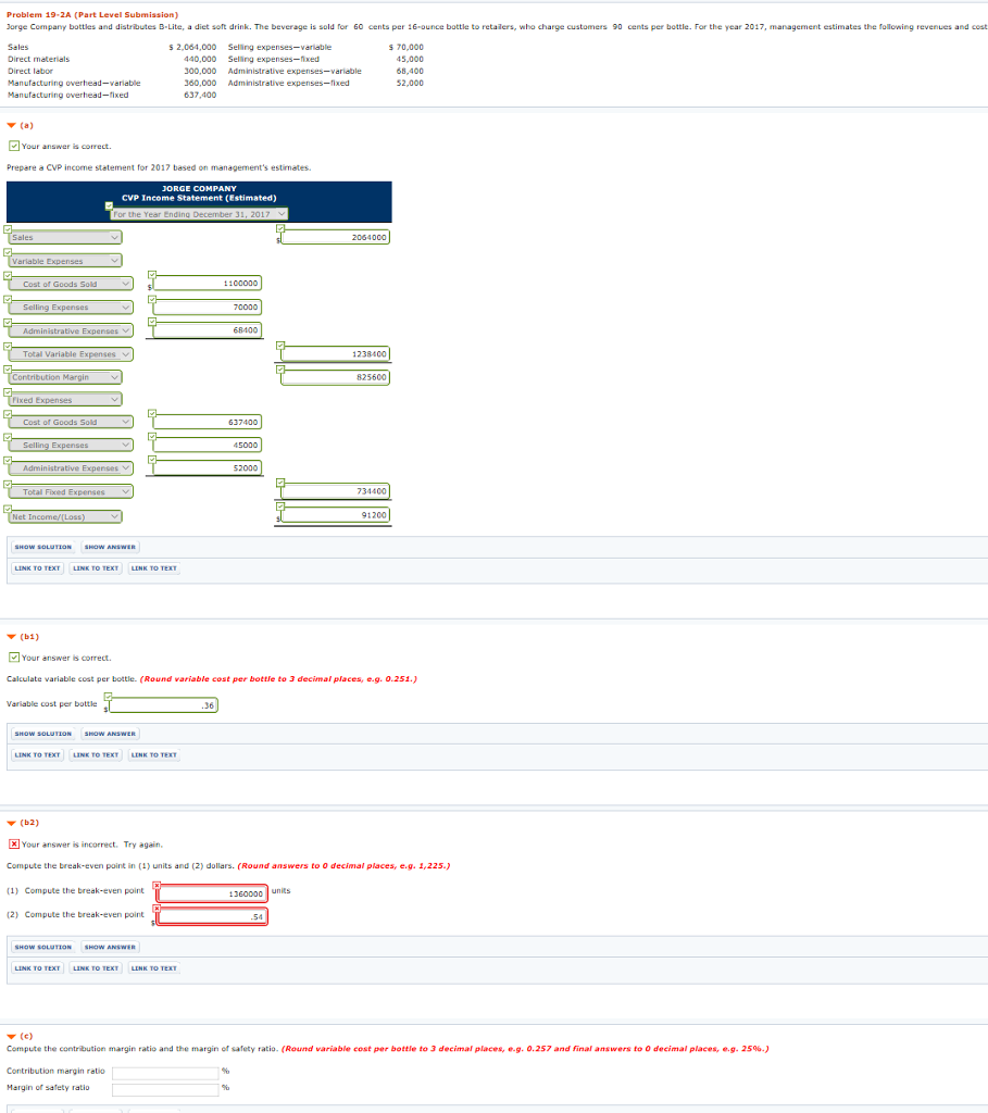 Solved Problem 19-2A (Part Level Submission) Jorge Compary | Chegg.com