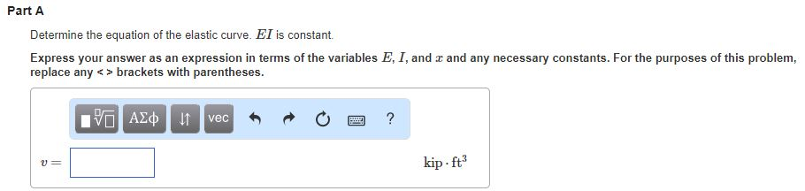 Solved Part A Determine the equation of the elastic curve. | Chegg.com