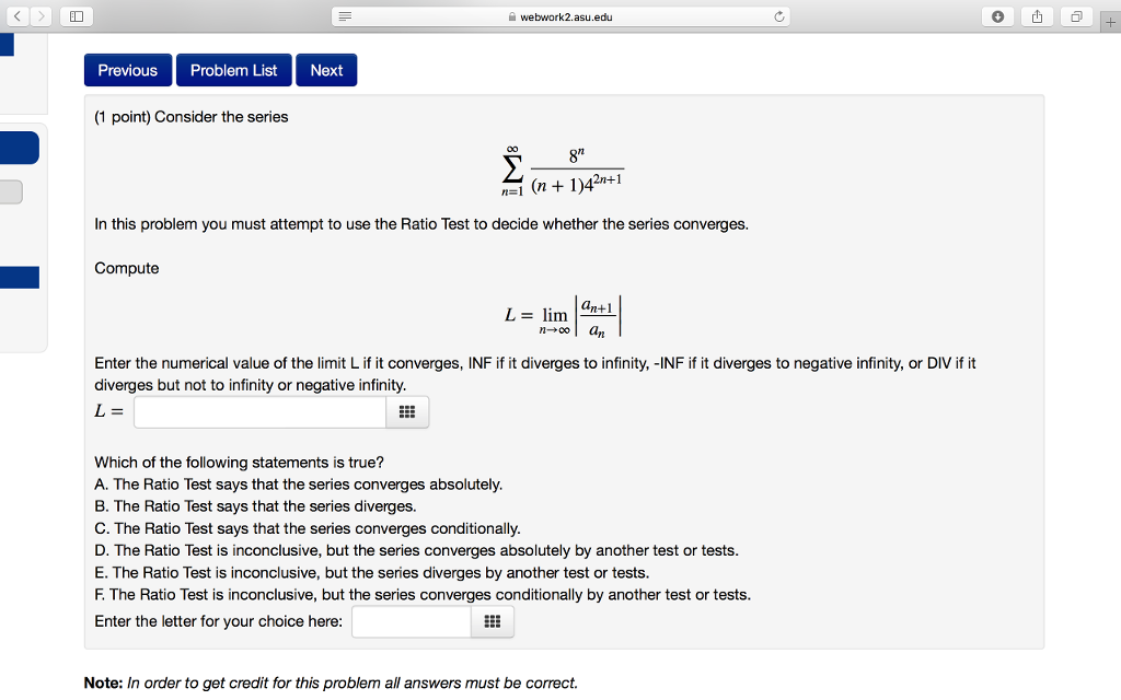 Solved ED webwork2.asu.edu 山! Previous Problem List Next (1 | Chegg.com