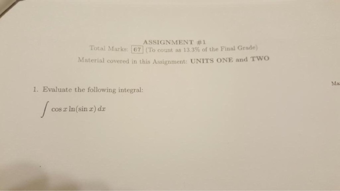 Solved ASSIGNMENT #1 Total Marks 67 (To count as 13.3% of | Chegg.com