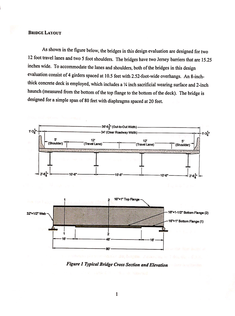 BRIDGE LAYOUT As shown in the figure below, the | Chegg.com
