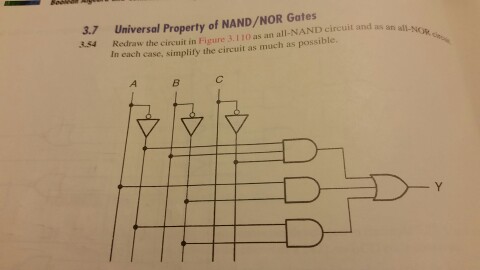 Solved Redraw the circuit in figure as an all-NAND circuit | Chegg.com