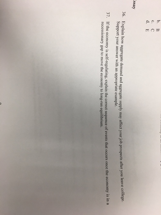 Solved Explain how aggregate demand and aggregate supply may | Chegg.com