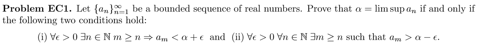 Solved Let {a_n}_n = 1^infinity be a bounded sequence of | Chegg.com
