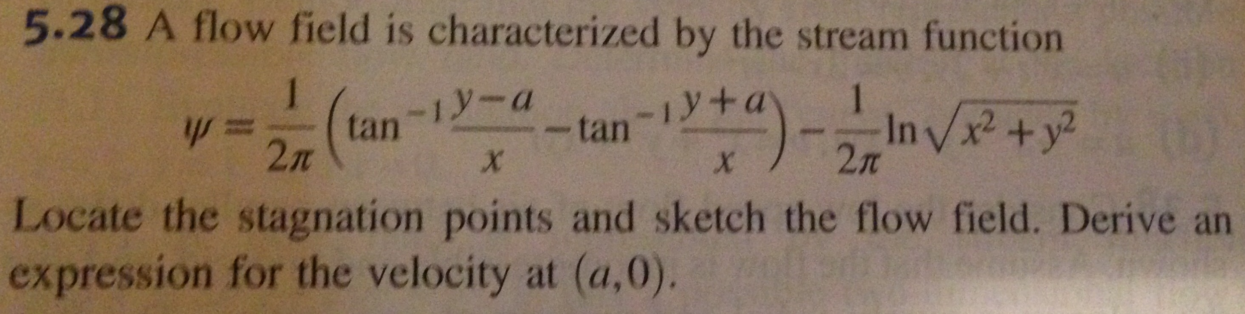 Solved A flow field is characterized by the stream function | Chegg.com