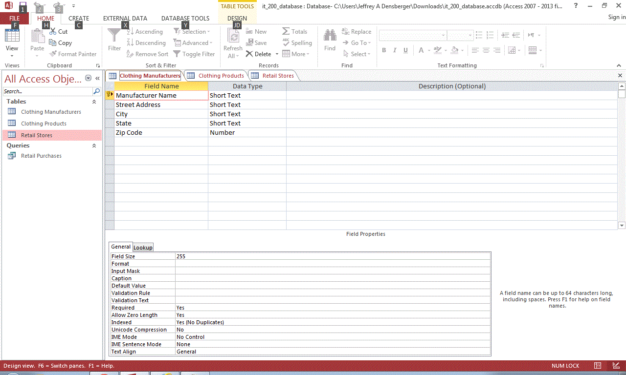 Solved Open up each table in the database to look at the | Chegg.com