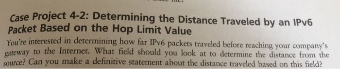 Solved Determining the Distance Traveled by an IPv6 Packet | Chegg.com