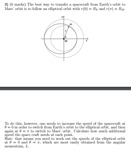 Solved The best way to transfer a spacecraft from Earth's | Chegg.com