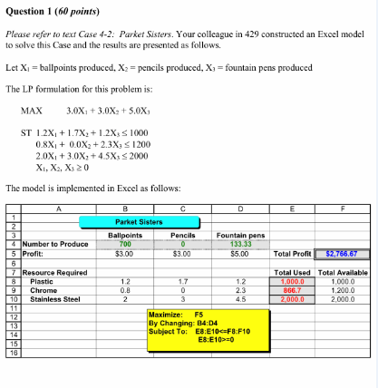 Solved Question 1 (60 points) Please referio teer Case 4-2. | Chegg.com