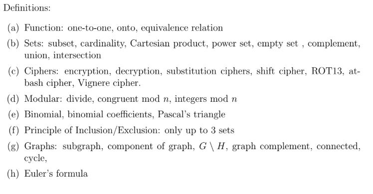 Solved Definitions (a) Function: one-to-one, onto, | Chegg.com
