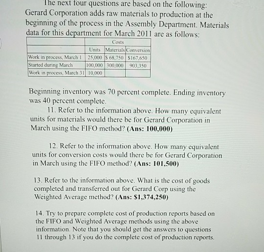 Solved next four questions are based on the following: lhe | Chegg.com