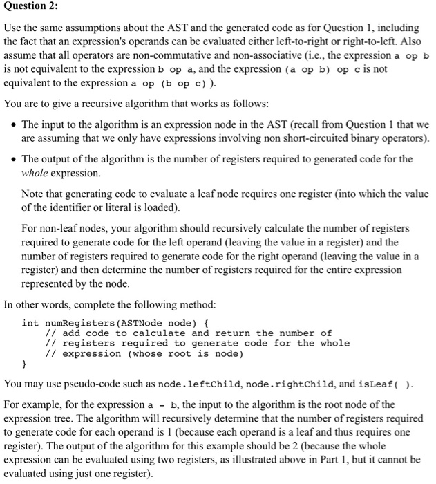 Use the same assumptions about the AST and the | Chegg.com