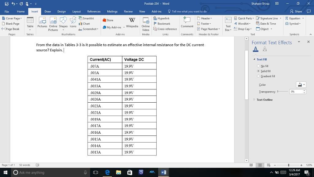 Solved From the data in Tables 3-3 is it possible to | Chegg.com