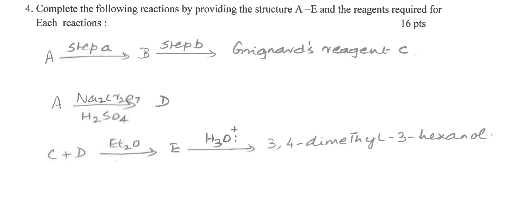 Solved Complete the following reactions by providing the | Chegg.com